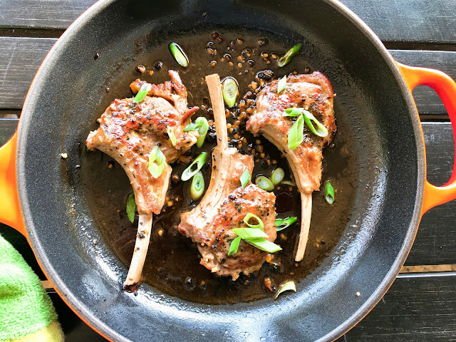 Garlic-Basil Lamb with Lemon