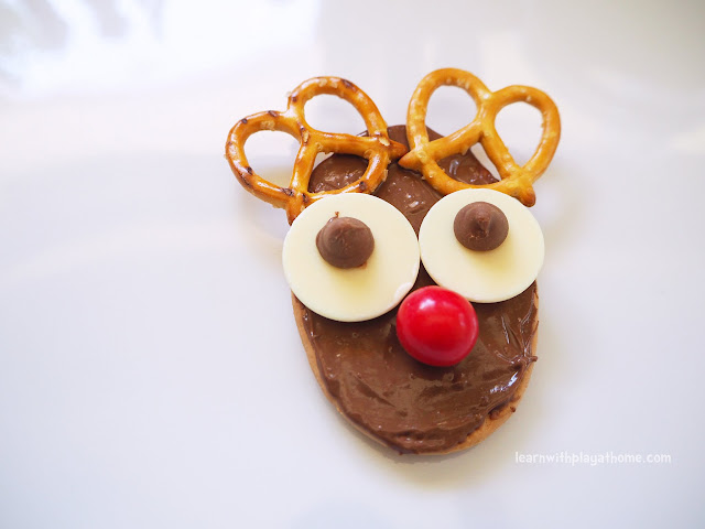 Learn with Play at Home: No Bake Reindeer Cookies. Fun Christmas Food Idea
