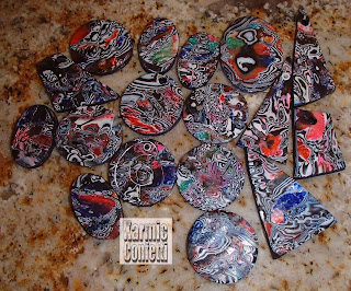 Karmic Confetti: Dark Matter - Marilyn's MG Tech again - Polymer Clay