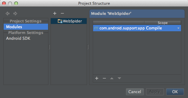 [Android Studio] 'Project Structure' 에서 왼쪽의 패널(메뉴)이 보이지 않을때