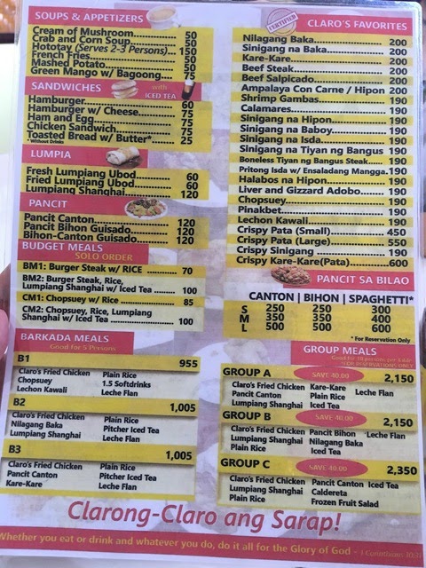 ERICJAZ FOODIES: LOLO CLARO'S RESTAURANT (CAVITE)