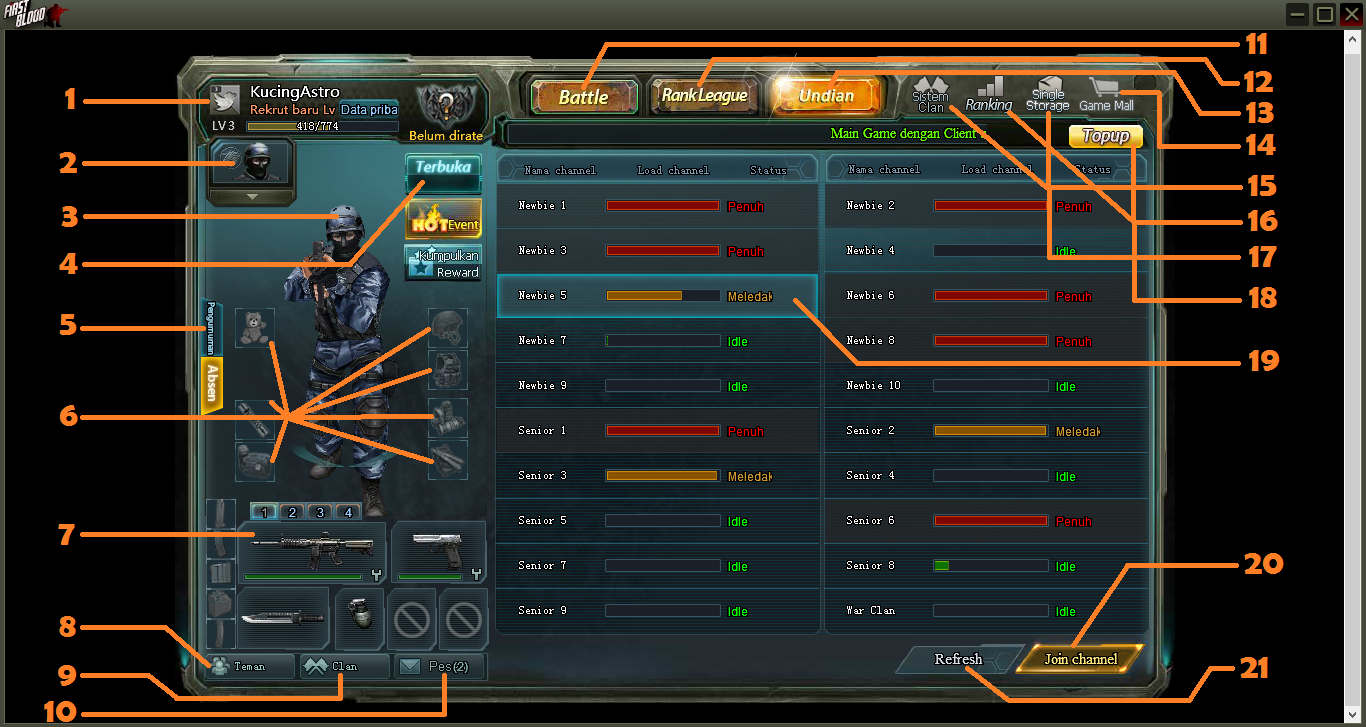 Review Game FPS Online First Blood Indonesia - Huzenify