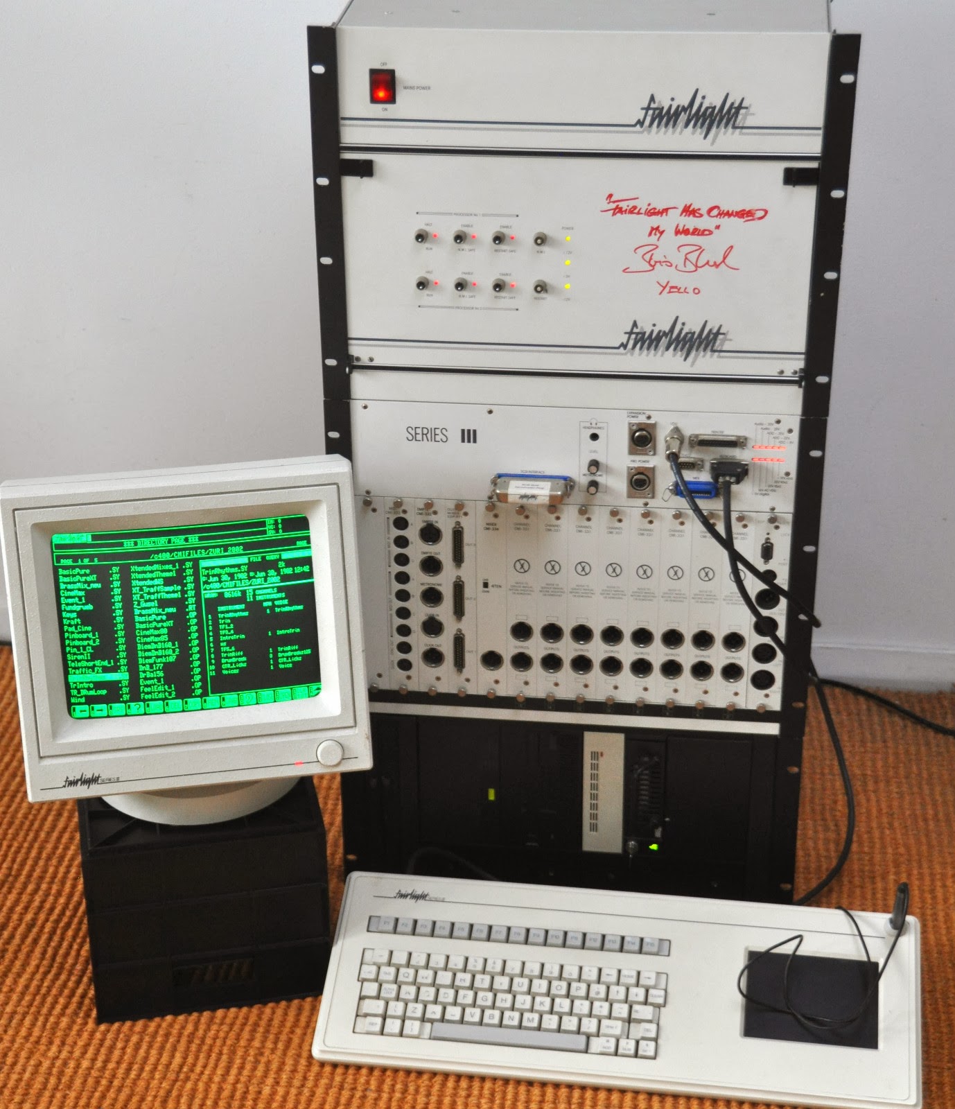 MATRIXSYNTH: Boris Blank's (Yello) Fairlight CMI III with Huge Library
