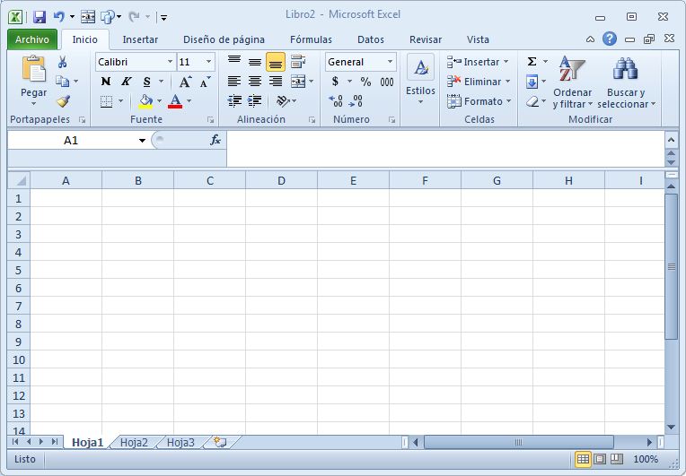 Heraldos Computación: Ventana Principal de Excel