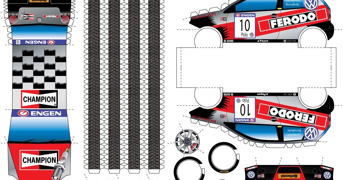 SP. Papel Modelismo: PaperCraft Volkswagen Polo Rally