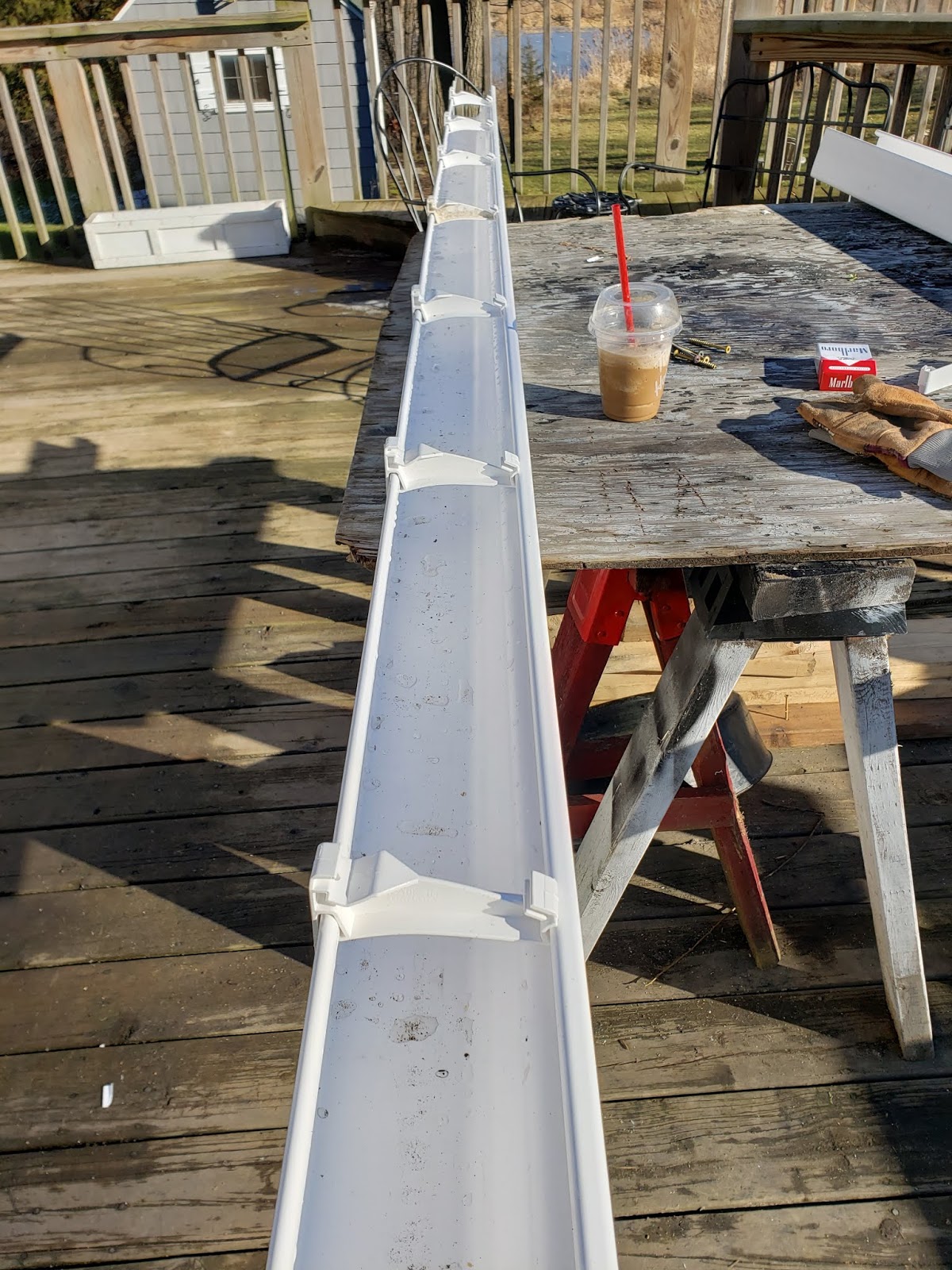 Gear Acres at Top of the Hill: Another PVC Eavestrough Installation Update