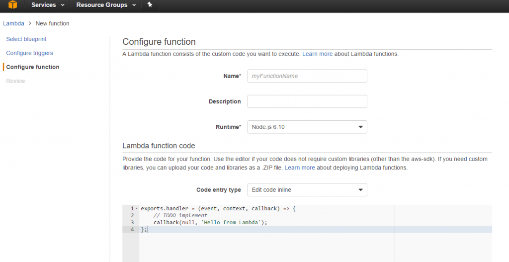 AWS LEX - Developing a Simple Chat Bot