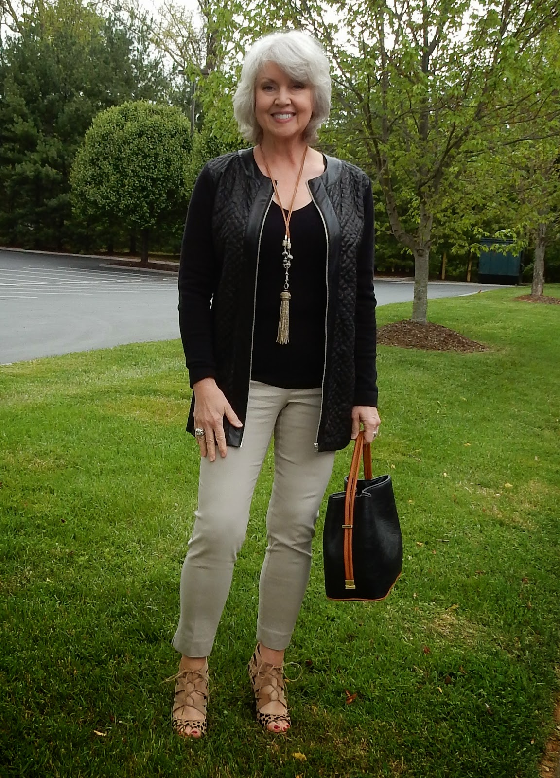 Fifty, not Frumpy: Khaki and Black