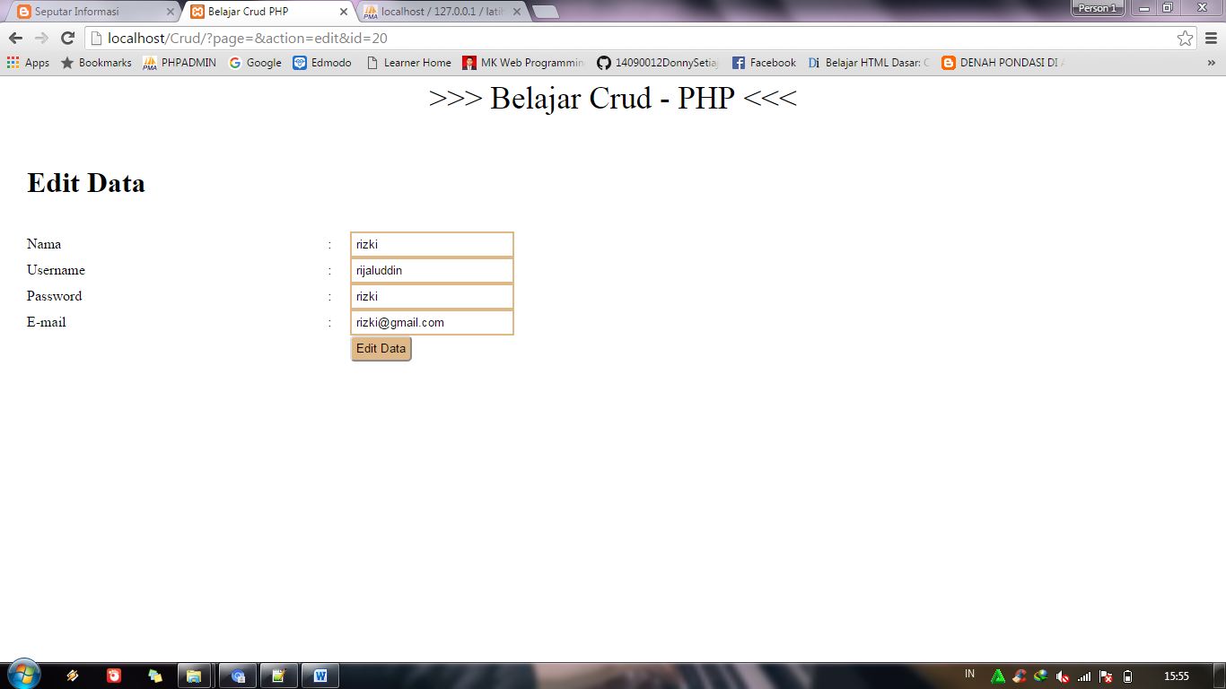 Cara Membuat CRUD Sederhana Part 1 ~ Seputar Informasi