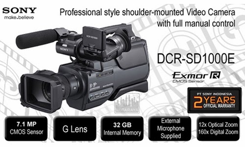 Sony DCR-SD1000 Camcorder Professional | Spesifikasi Lengkap dan Harga