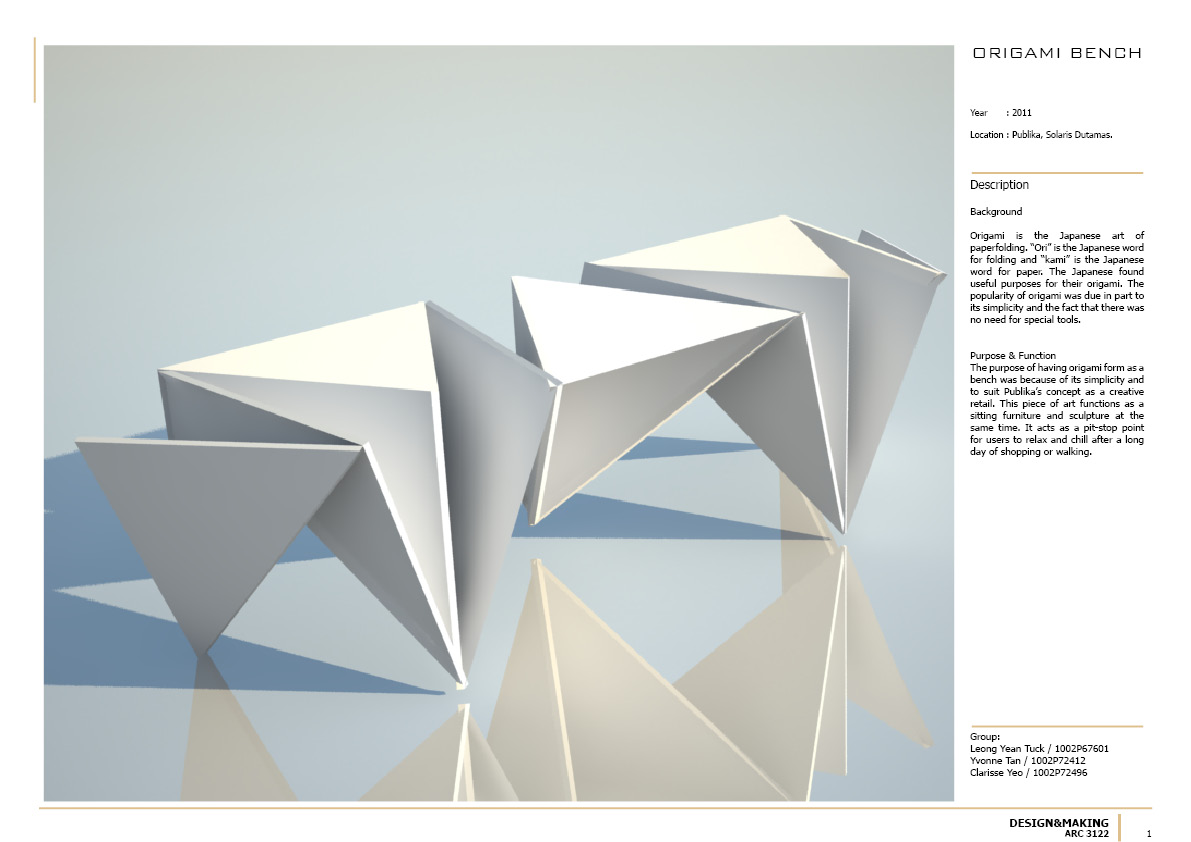 ORIGAMI BENCH | The Art of Design & Making