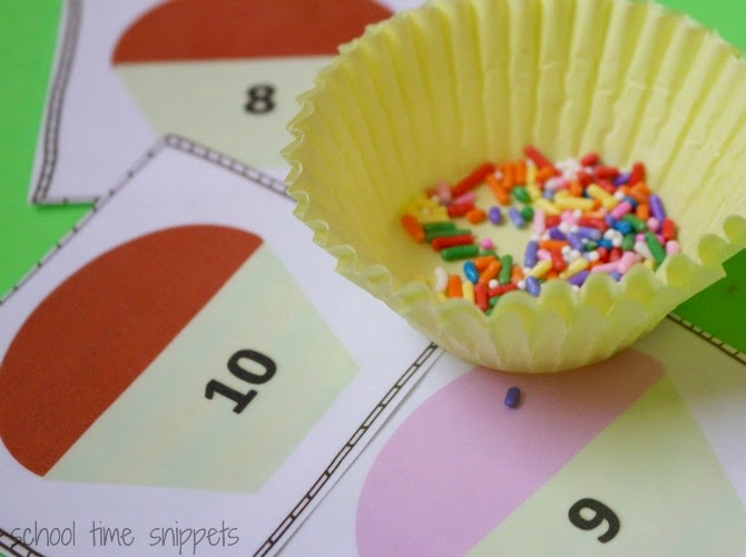 Cupcake Counting Cards | School Time Snippets