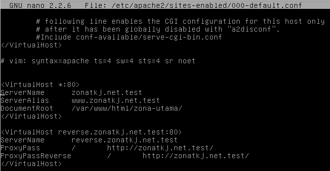 Konfigurasi Reverse Proxy Dengan Apache2 Web Server Linux - Zona NgeBlog