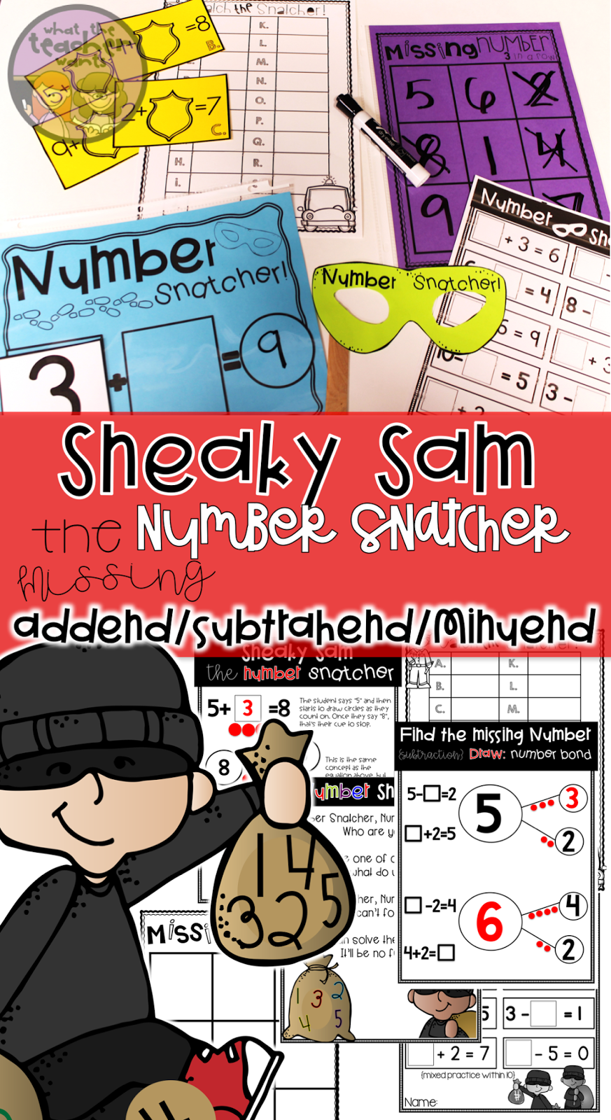 Teaching Missing Number in an Equation (Missing Addend, Subtrahend, and ...