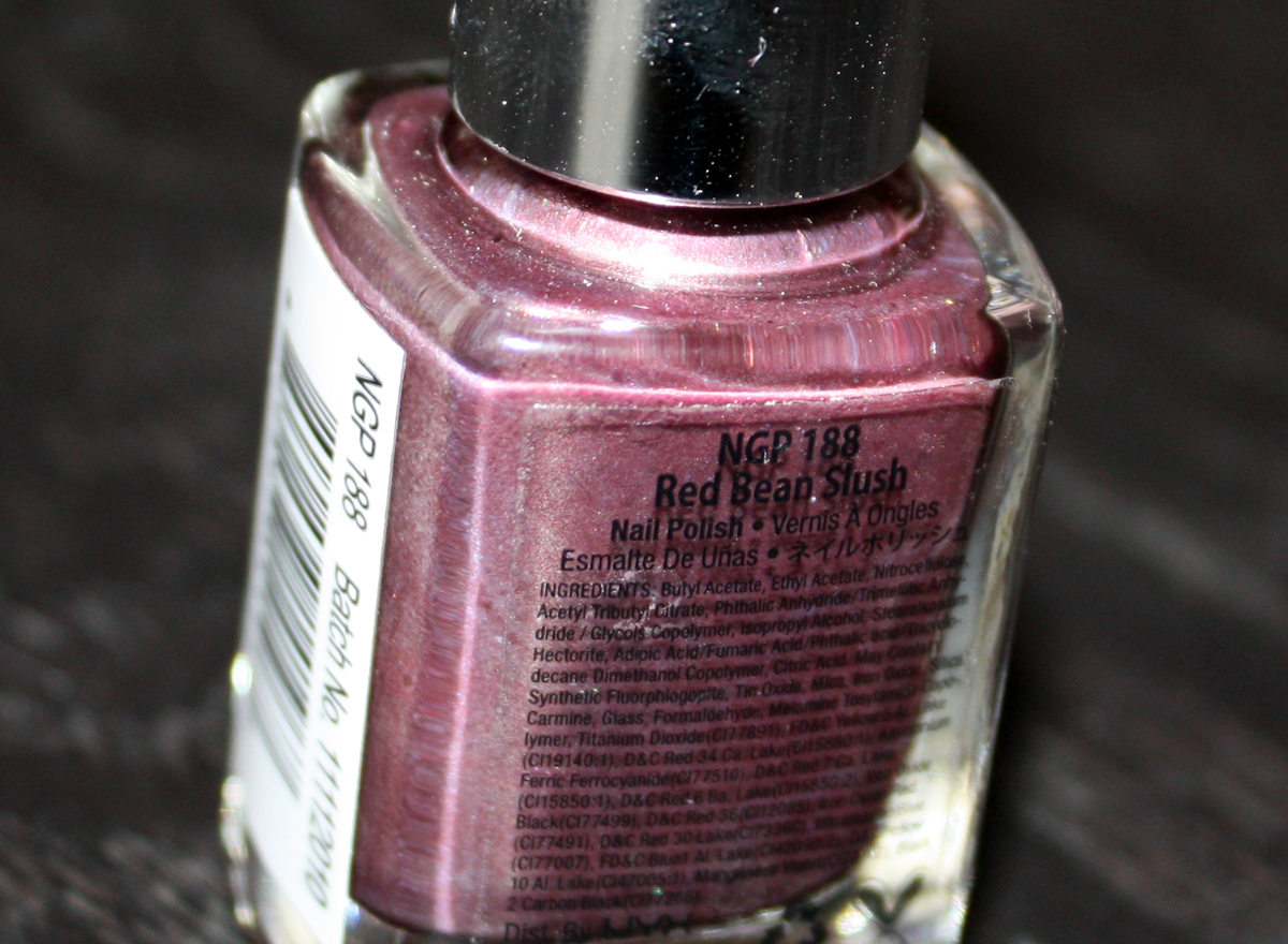 Vernis NYX Red Bean Slush ~ The Girls Next Door