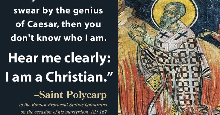 Gloria Romanorum: Saint Polycarp's dialogue with the Roman Proconsul ...
