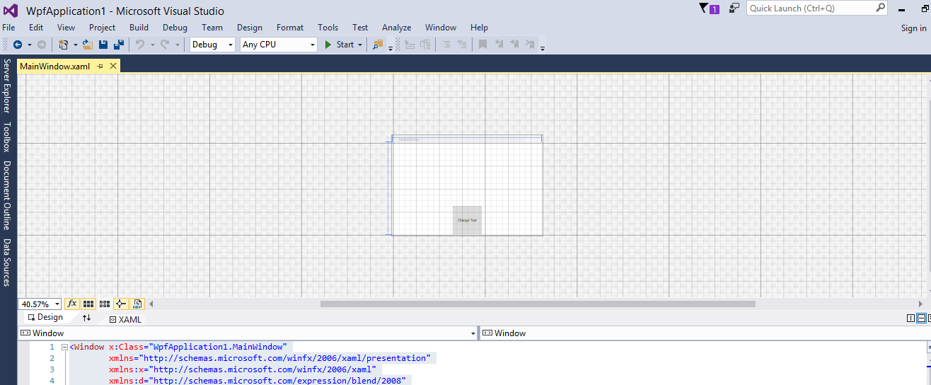 Sample application using MVVM in WPF