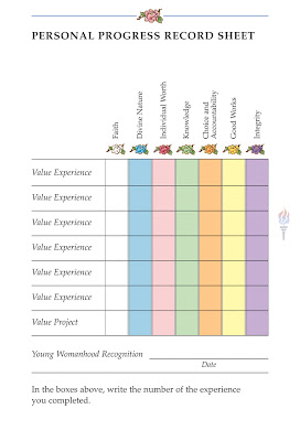 Adorable Antics: Getting our YW Personal Progress Organized
