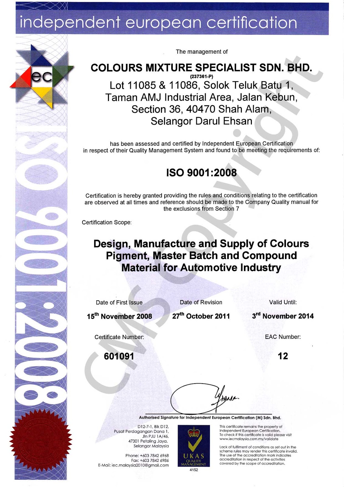 Colours Mixture Specialist Sdn Bhd: Services