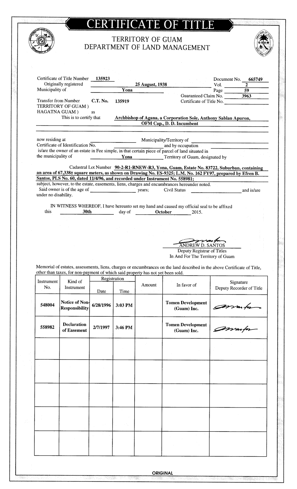 JungleWatch: DAVID THE VG'S LATEST ATTEMPT TO DEFRAUD THE CATHOLICS OF GUAM