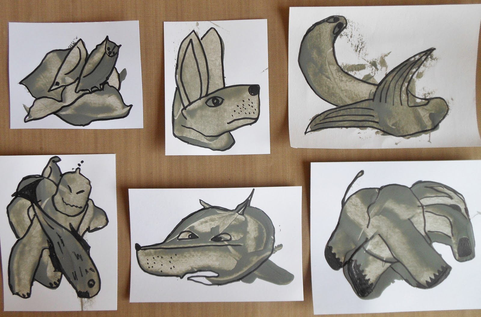 Frayed Round The Edges: Paint Splodge Creatures