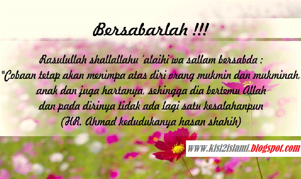 SABAR (Memahami Hakikat Sabar Dalam Islam)