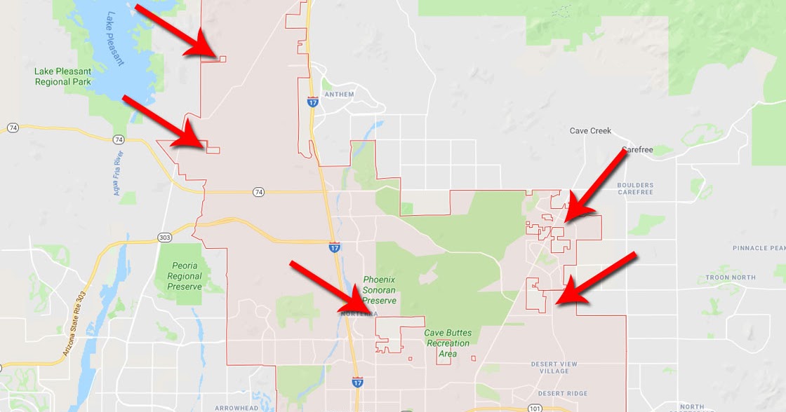 What is a County Island in Phoenix?