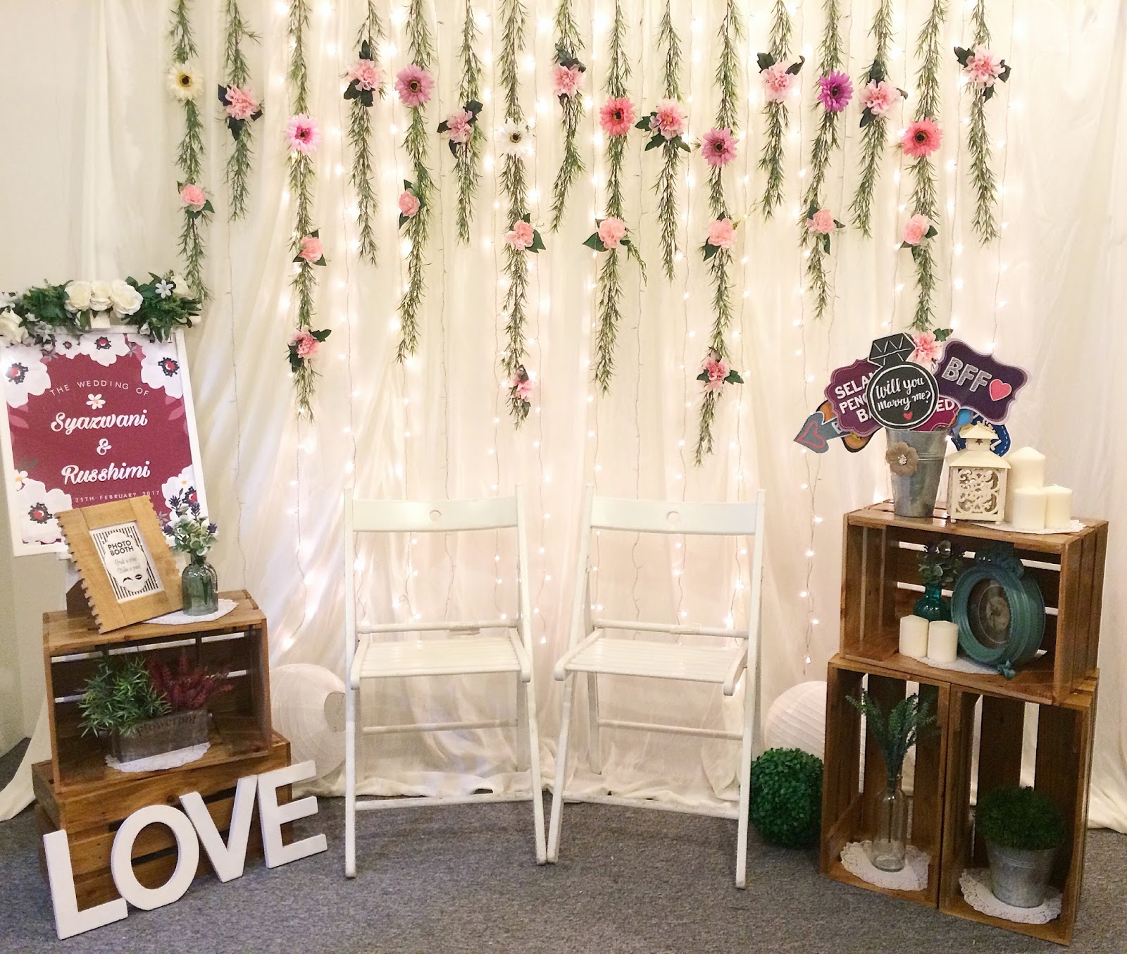 Ideasbyfarah: PHOTO BOOTH DECOR BERTEMAKAN KONSEP GARDEN