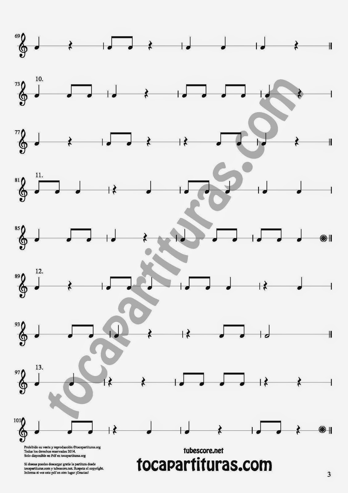 tocapartituras: 27 Ejercicios Rítmicos en 2/4 Partituras de Ritmos con ...