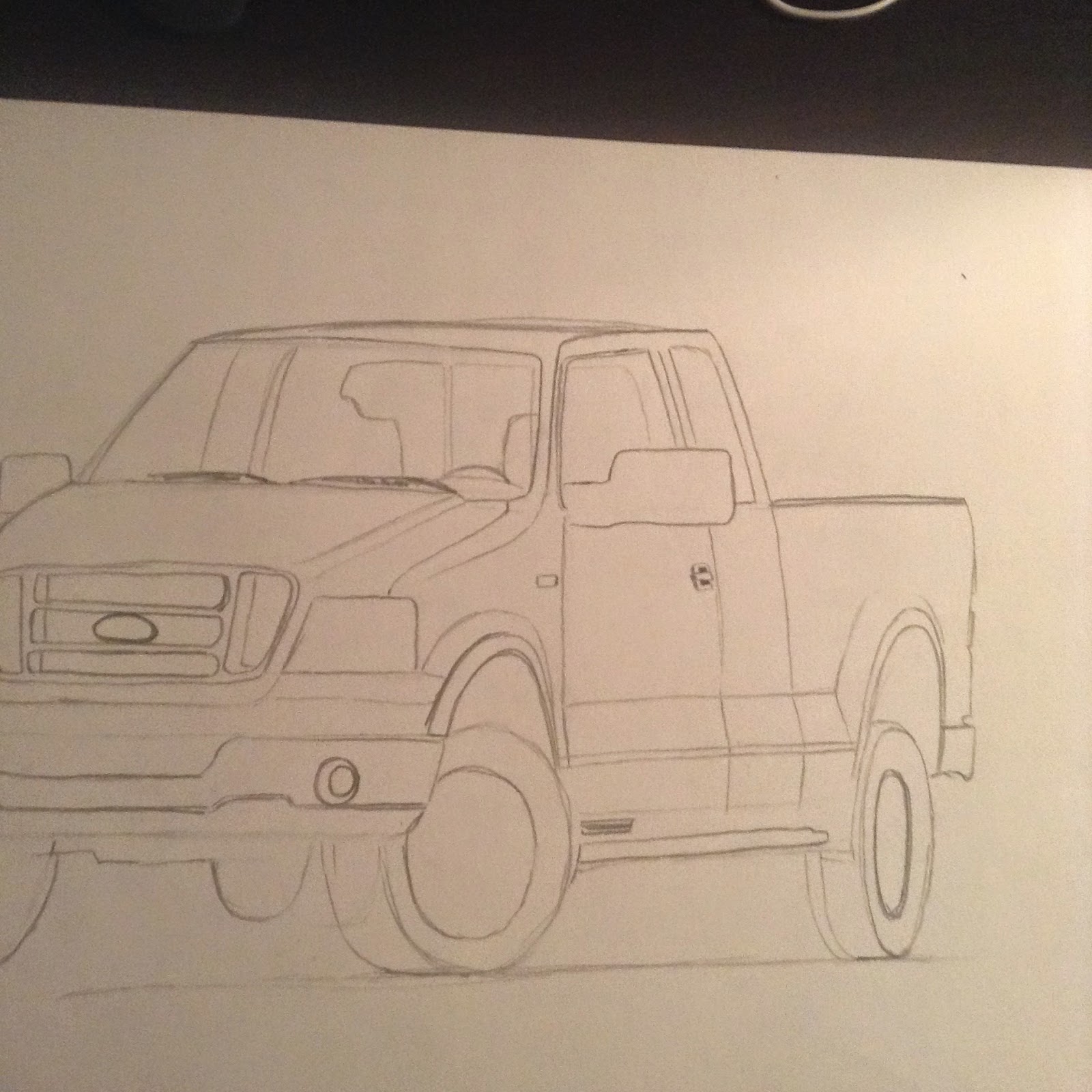 The PG Car Blog: How to draw a Ford F-150, Step-by-Step!