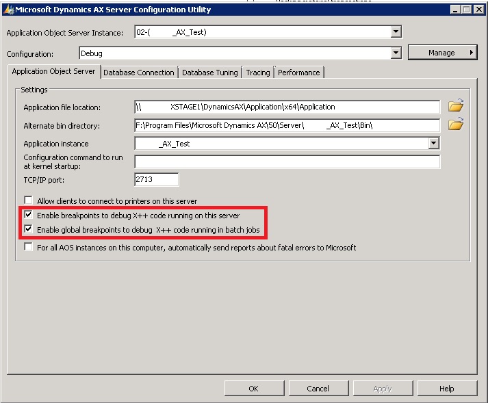 Ax Wonders Debug X Code In A Batch Server In Ax 2009