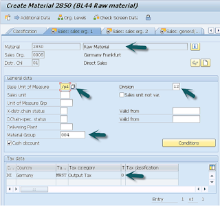 SAP SD - Creating Material Master Data for Sales View - SAP business one