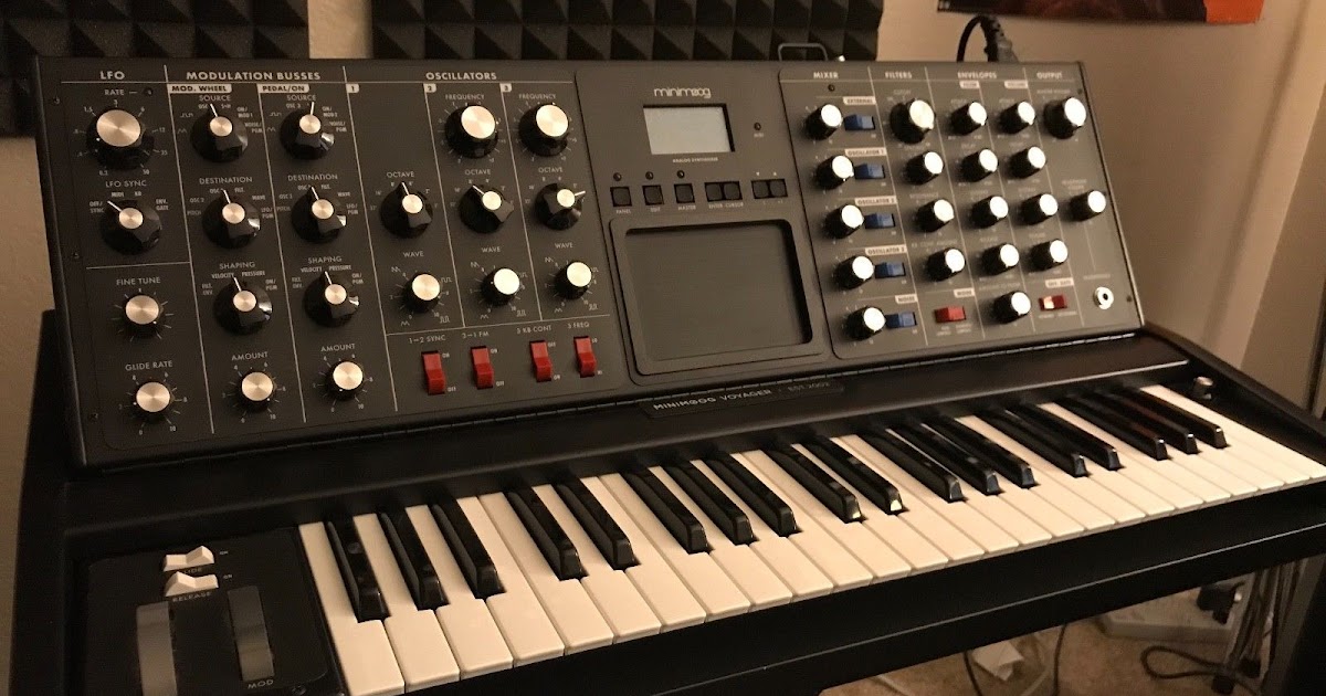 MATRIXSYNTH: Moog Minimoog Voyager Electric Blue Keyboard Synthesizer