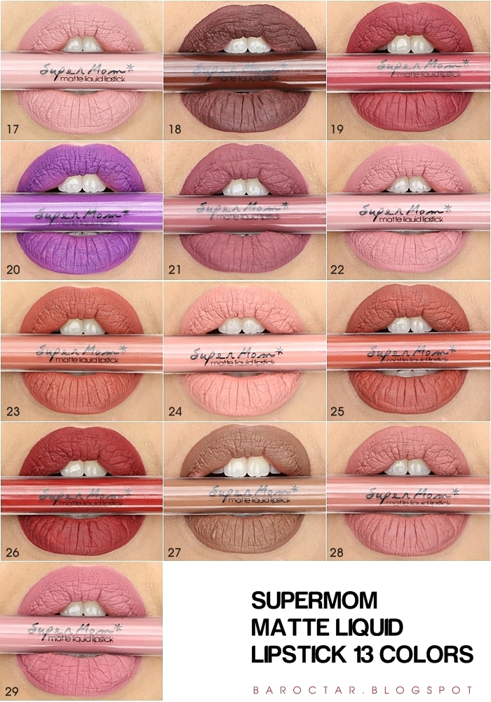 Review : Supermom Matte Liquid Lipstick ลิปแมตต์จี๊ดๆ ที่น่าโดนทั้ง 13 ...