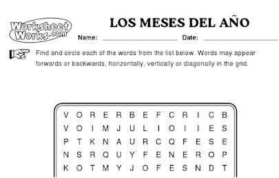 Un PT en la red: Sopa de letras "Los meses del año"