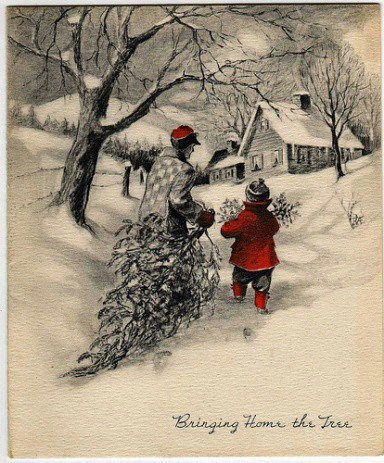 the last door down the hall: Vintage Christmas Tree Cards...