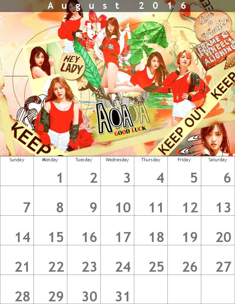 AOA Good Luckカレンダー 1608 800×1035|AOA ♡ Munekyun