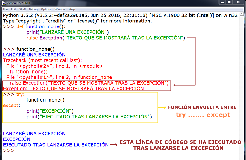 APRENDER A PROGRAMAR CON PYTHON: TRATAMIENTO DE EXCEPCIONES