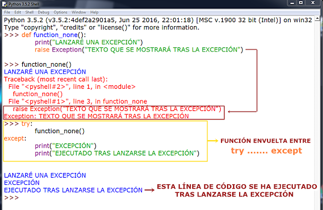 APRENDER A PROGRAMAR CON PYTHON: TRATAMIENTO DE EXCEPCIONES