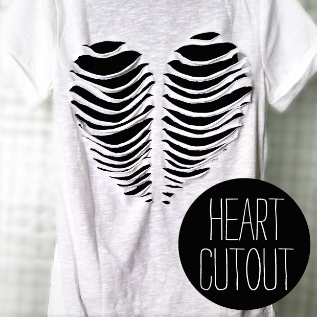 Diy Cutout Heart T Shirt The Idea King
