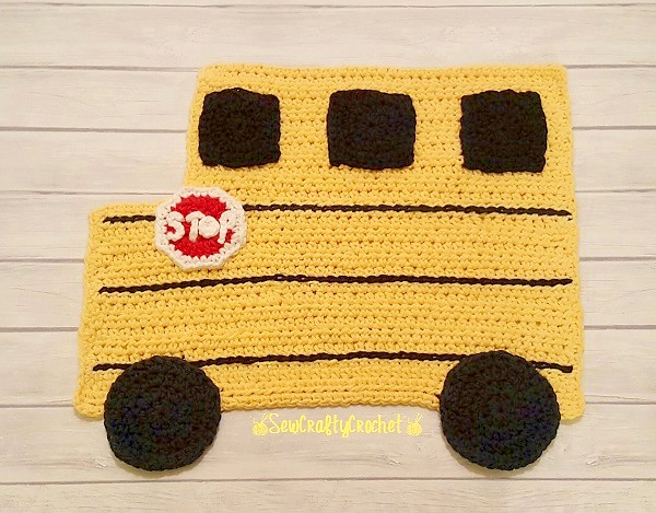 School Bus Placemat & Mug Rug - Sew Crafty Crochet