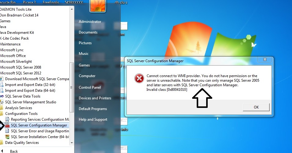 Ashok Kumar Sql Development And Dba Adminstrations Techi Blog Cannot Connect To Wmi Provider