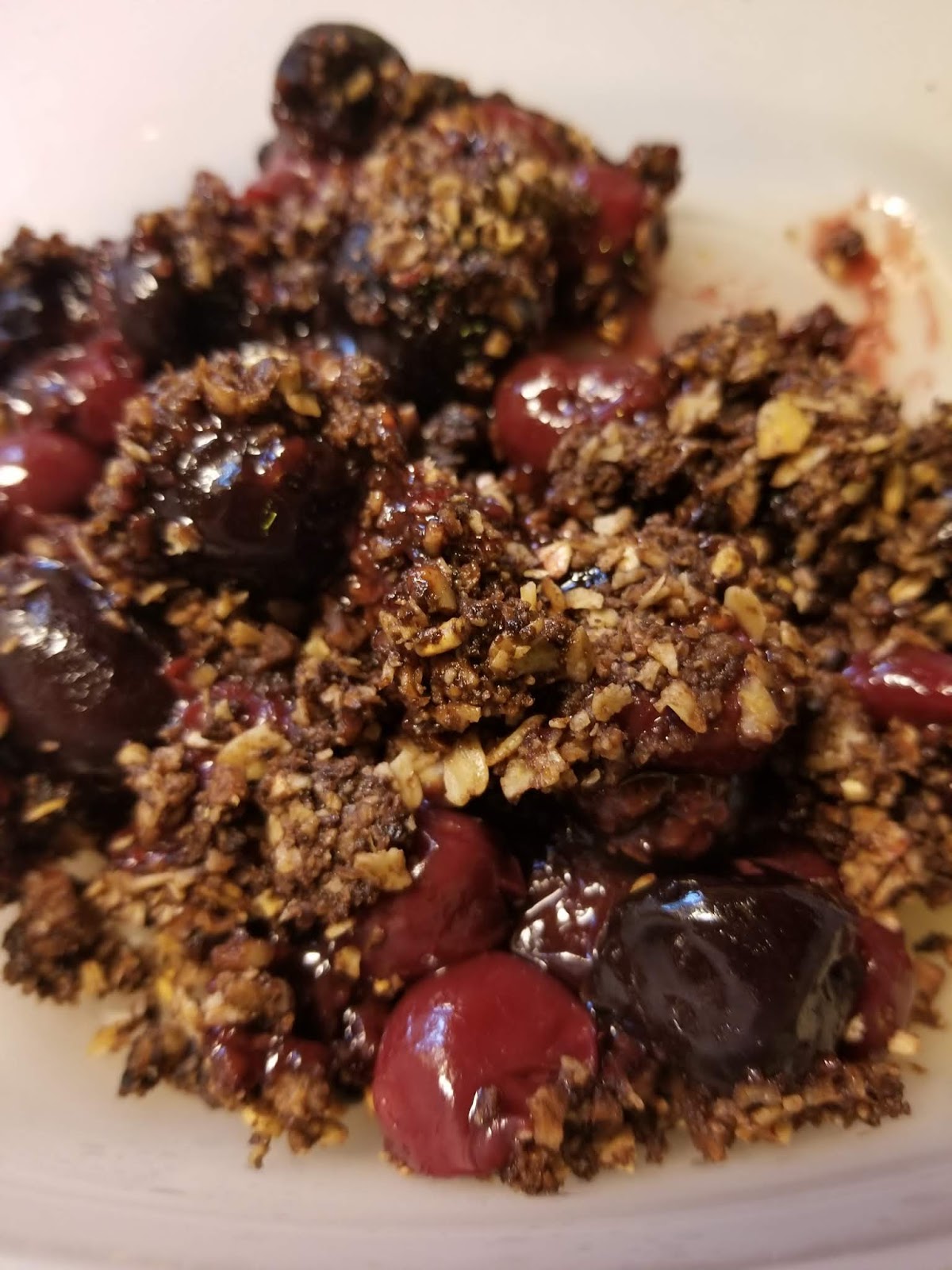 The Clever Spoon: Chocolate Cherry Crisp - Phase 3