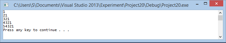 Write a program to display the following pyramid structure using do ...