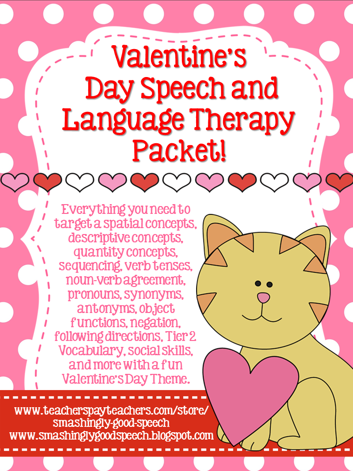 Smashingly Good Speech: Valentine's Day Speech Language Therapy Plans