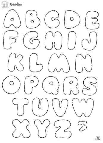 Moldes letras para mural - Imagui