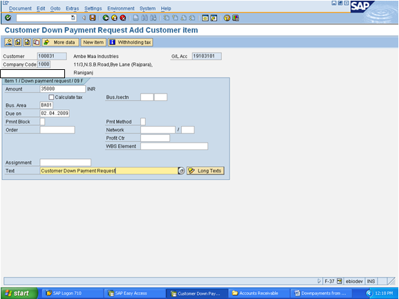 Free SAP Training Manuals: T Code- F-29 / F-37/ FB70 / F-39 : SAP FI ...