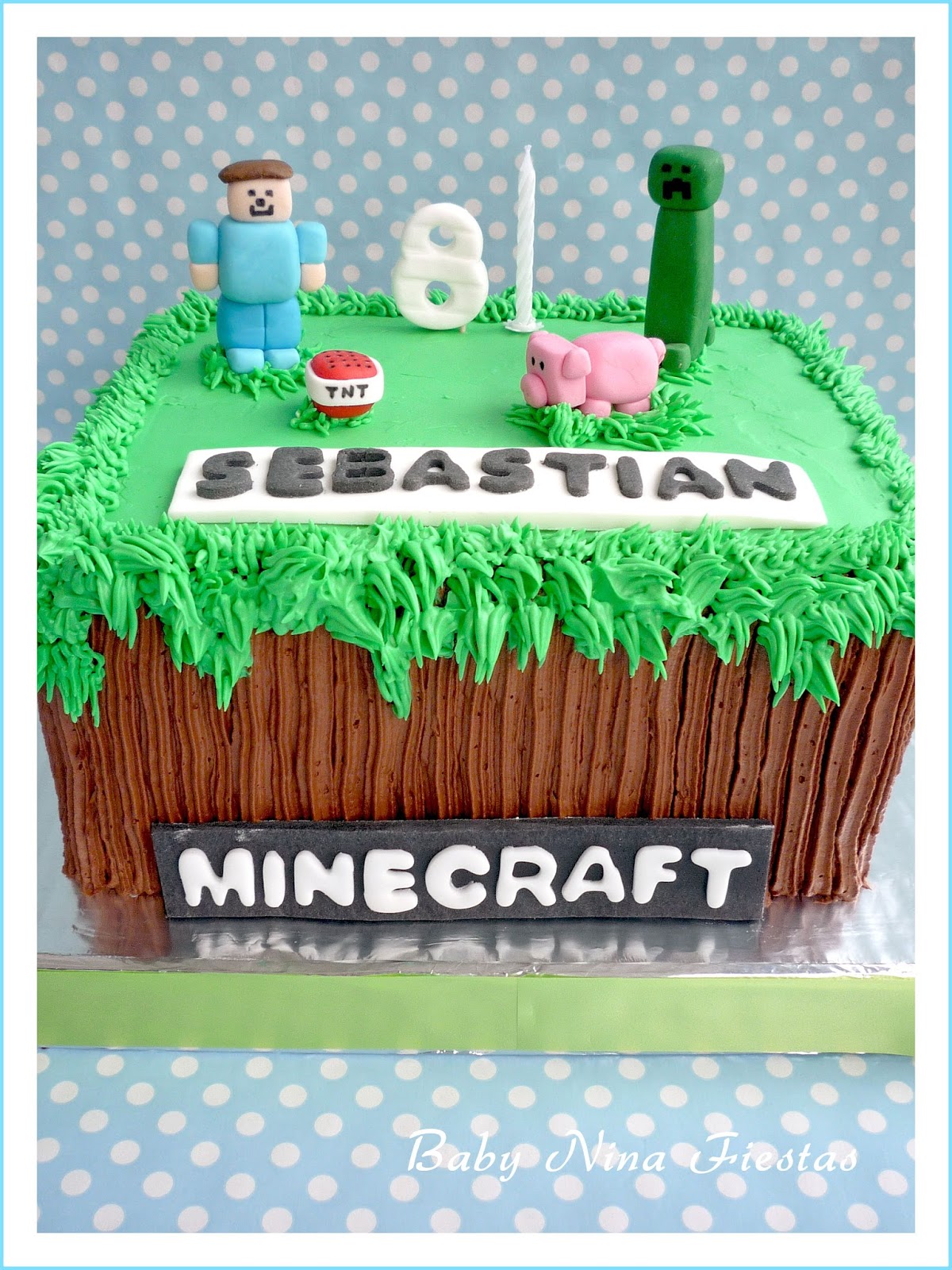 Baby Nina Fiestas: Tarta Minecraft para Sebastian