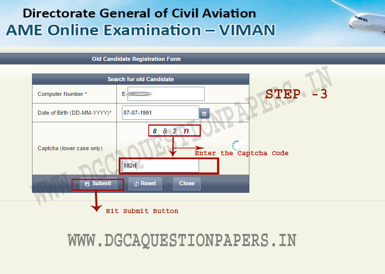 Step By Step Guide for Registration for Old Candidates(Viman.gov.in)