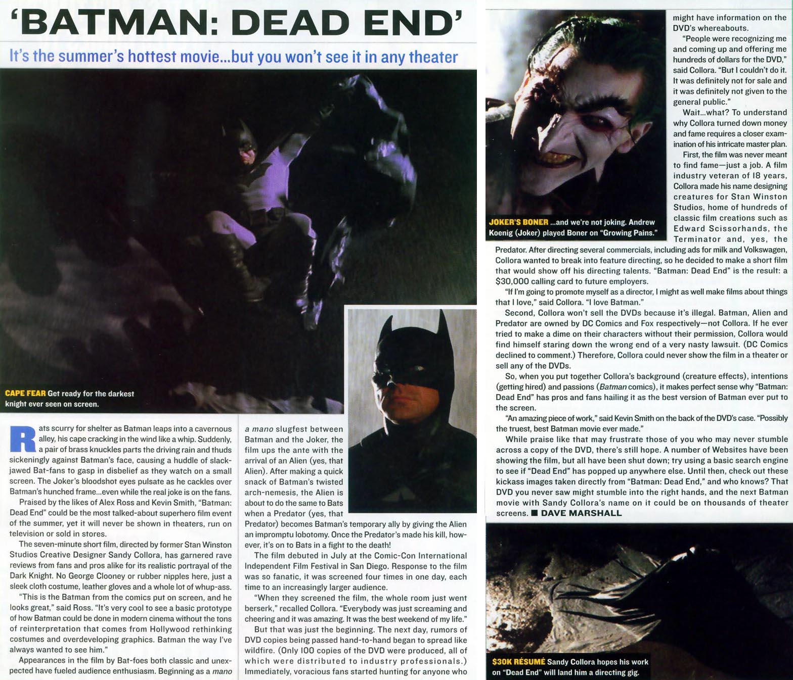 Batman Dead End Dvd